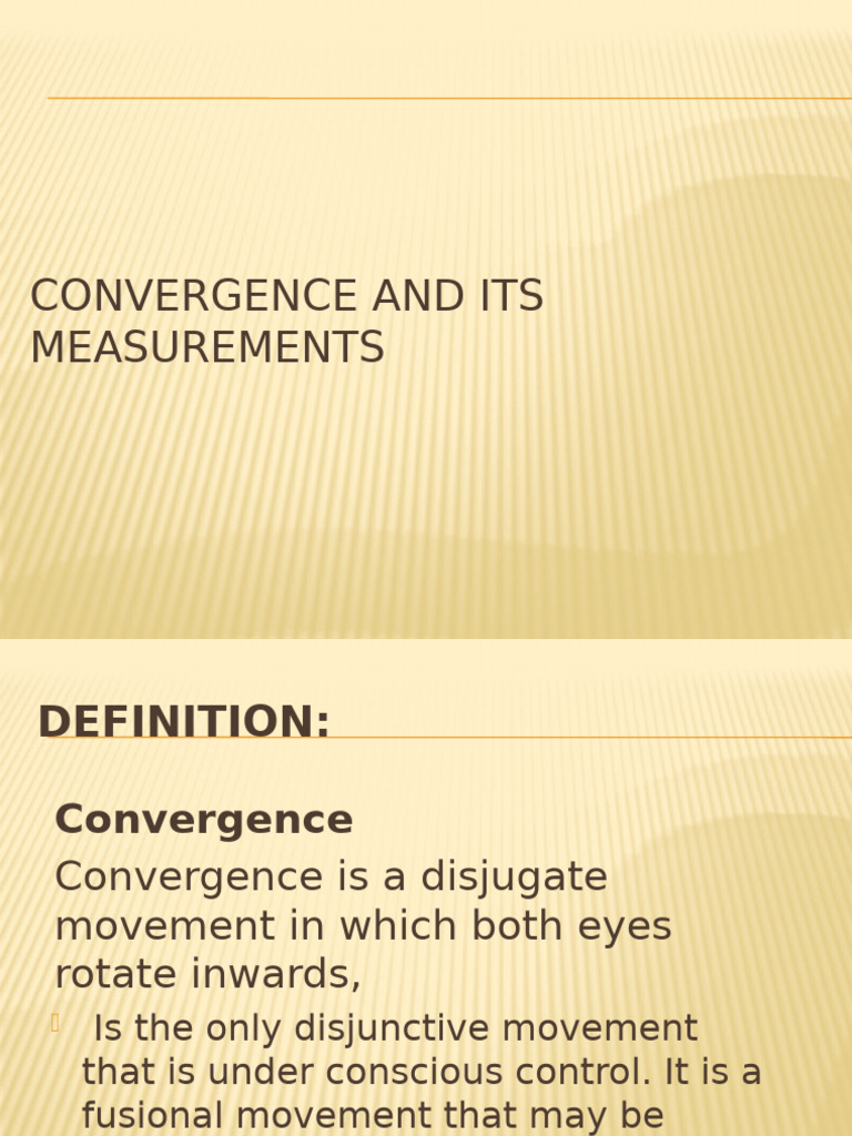 Understanding Convergence in Vision | PDF | Sensory Organs | Facial ...