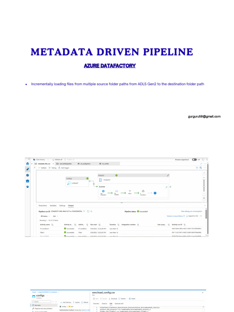 Metadata Driven Pipeline | PDF