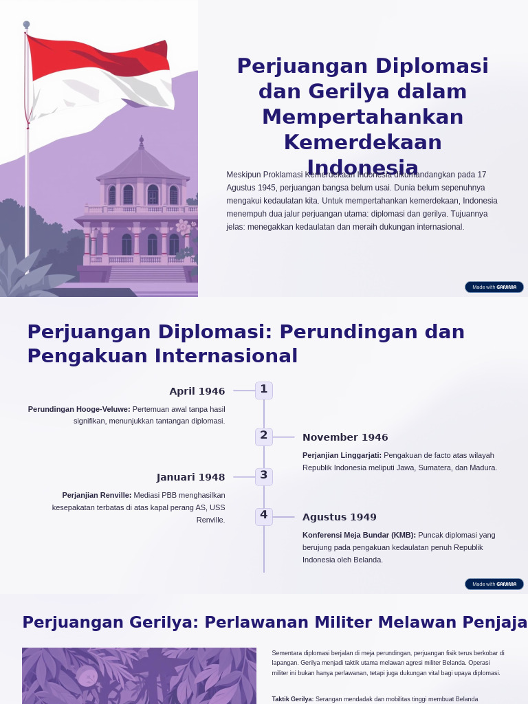 Perjuangan Diplomasi Dan Gerilya Dalam Mempertahankan Kemerdekaan ...