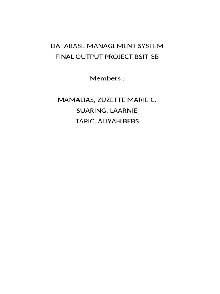 Database Management System | PDF