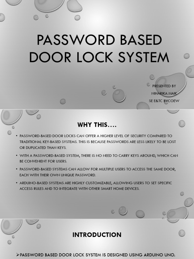 Password Based Door Lock System | PDF | Password | Arduino