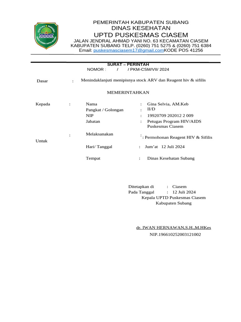 SPJ Permohonan Reagent Juli | PDF