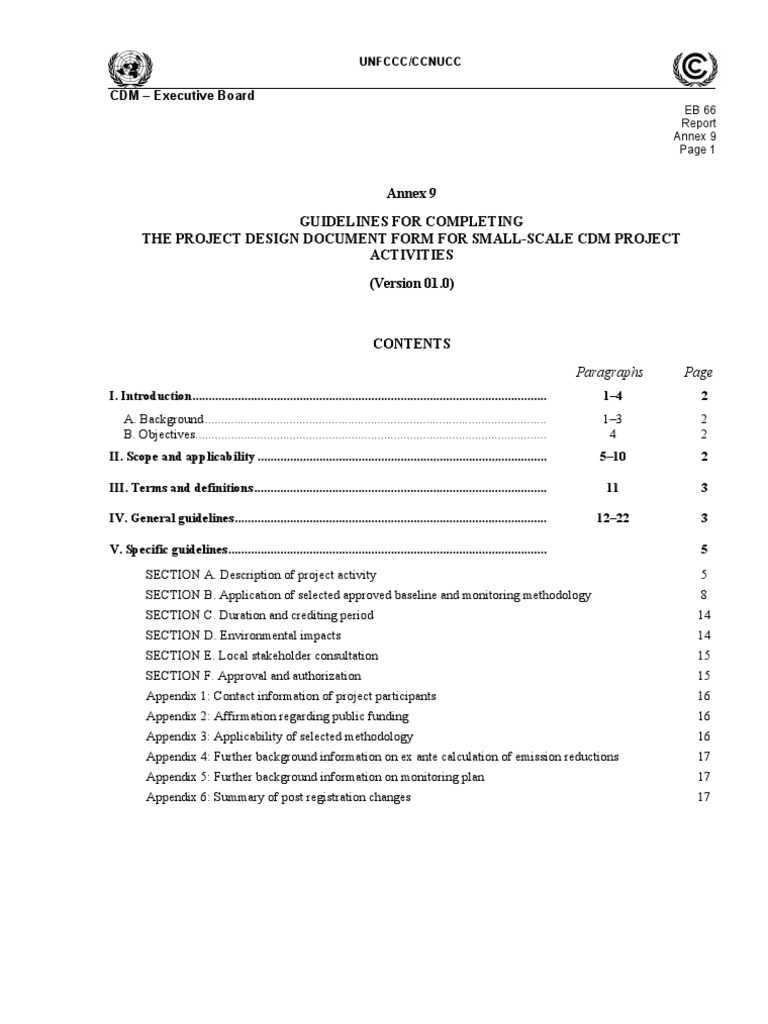 Small-Scale CDM Project Design Guidelines | PDF | Clean Development ...