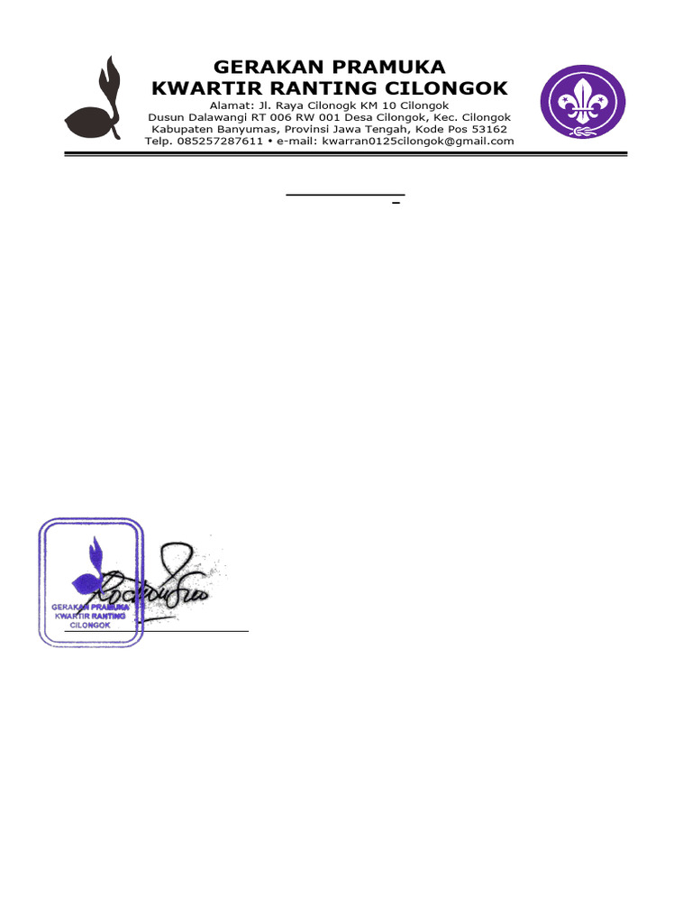 Surtug Upacara Hut Pramuka 64 Kwarcab | PDF