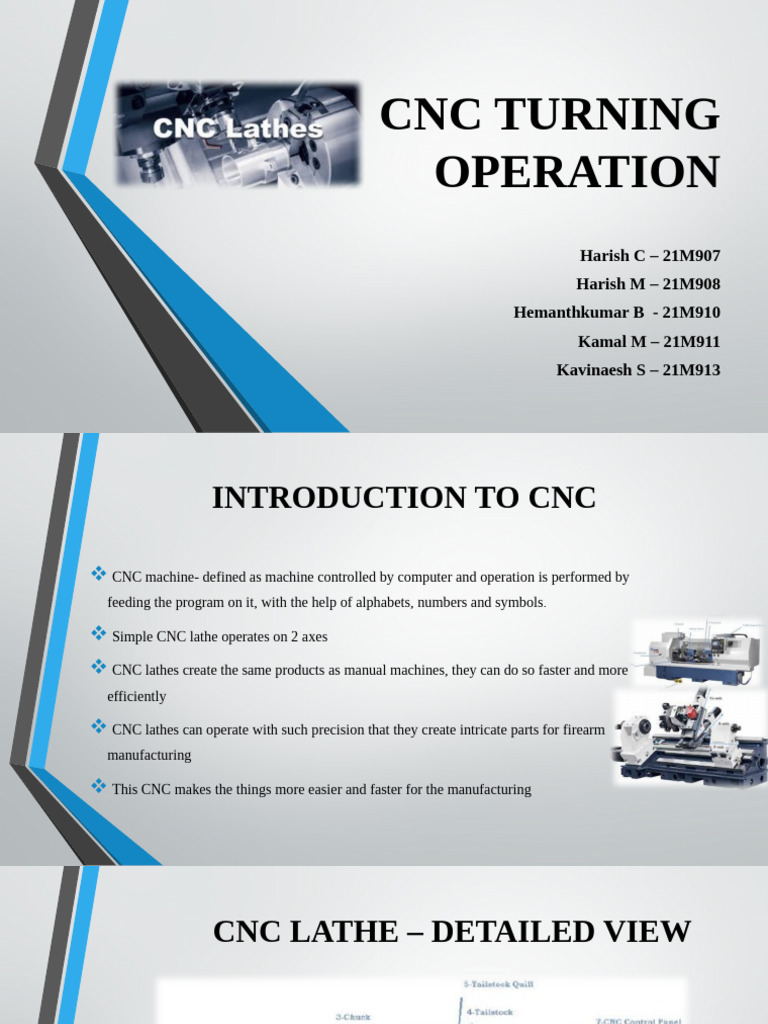 CNC Turning Operation-Ma Presentation | PDF
