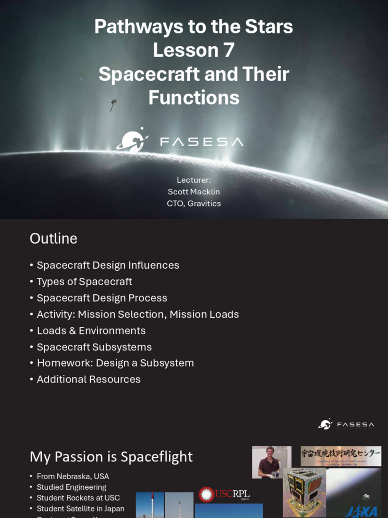 Spacecraft Design and Functions Overview | PDF | Spacecraft Propulsion ...