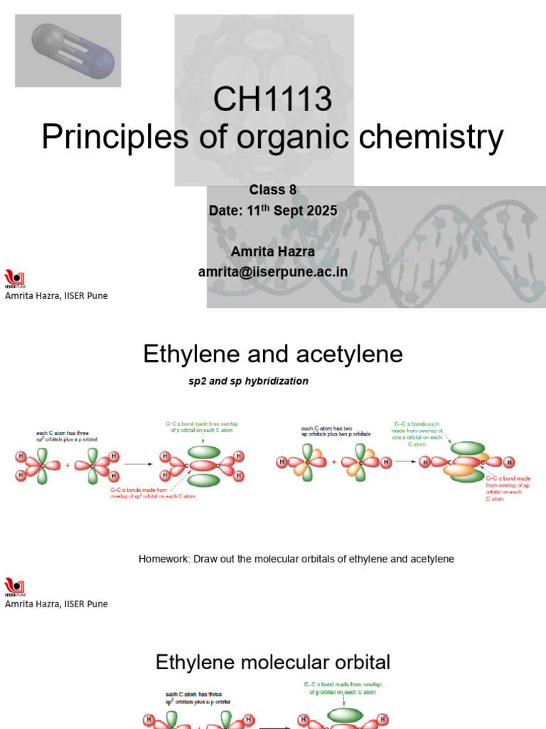 CHM1113-Aug2025 Lect8 | PDF | Molecular Orbital | Chemistry