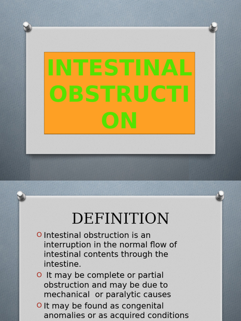 Understanding Intestinal Obstruction Causes | PDF | Gastrointestinal ...