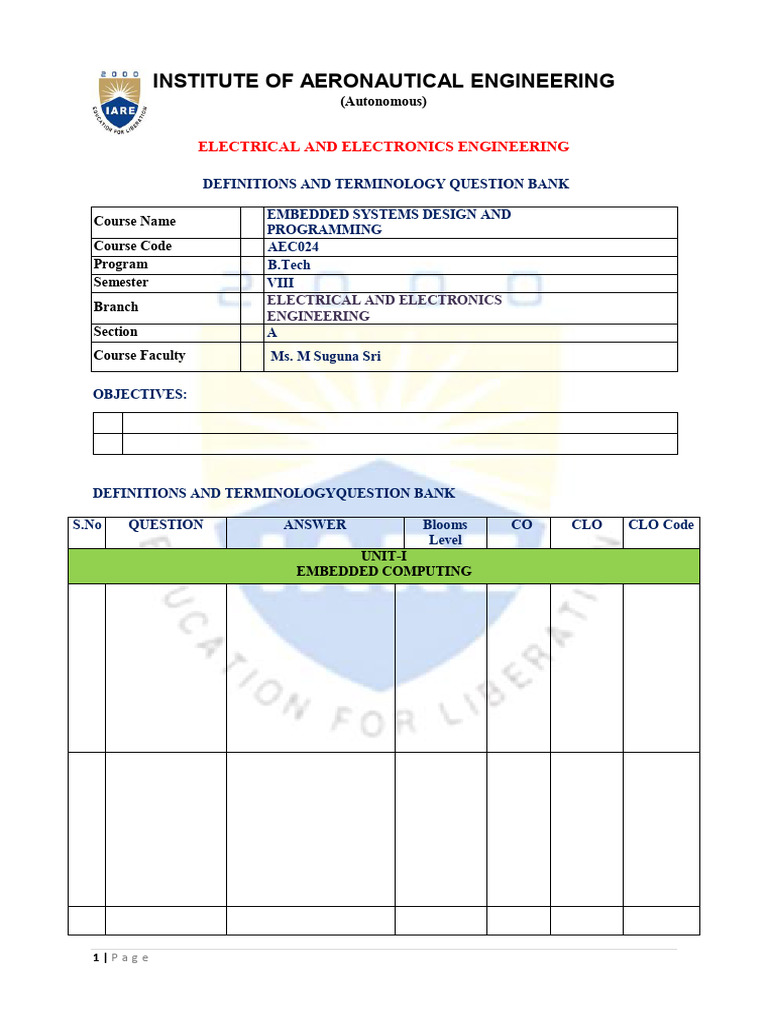 Embedded Systems Design Terminology Guide | PDF | Embedded System ...
