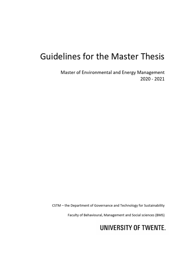 Guidelines For Meem Master Thesis 2020 2021 | PDF | Thesis | Analysis