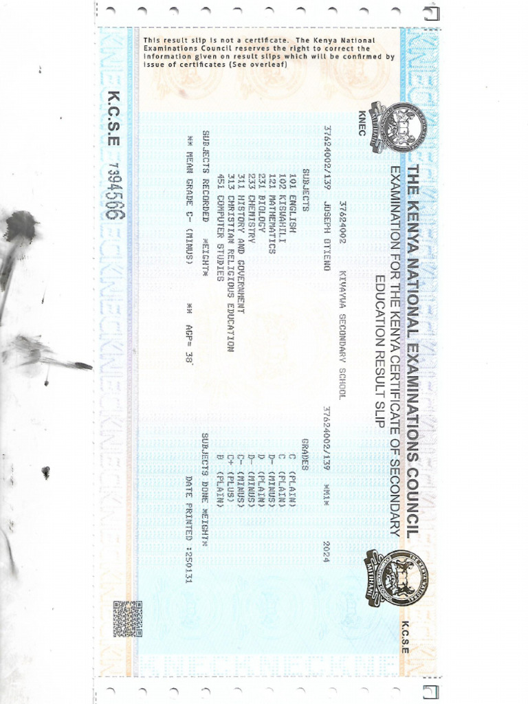 Result Slip | PDF
