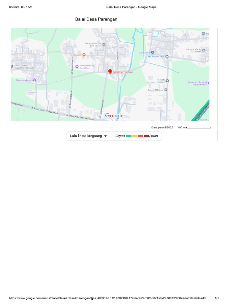 Balai Desa Parengan - Google Maps | PDF