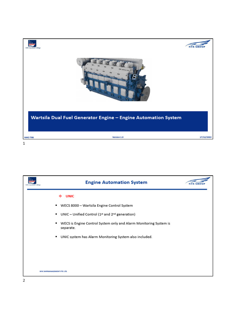 Wartsila Dual Fuel Engine Automation Guide | PDF | Engines | Internal ...