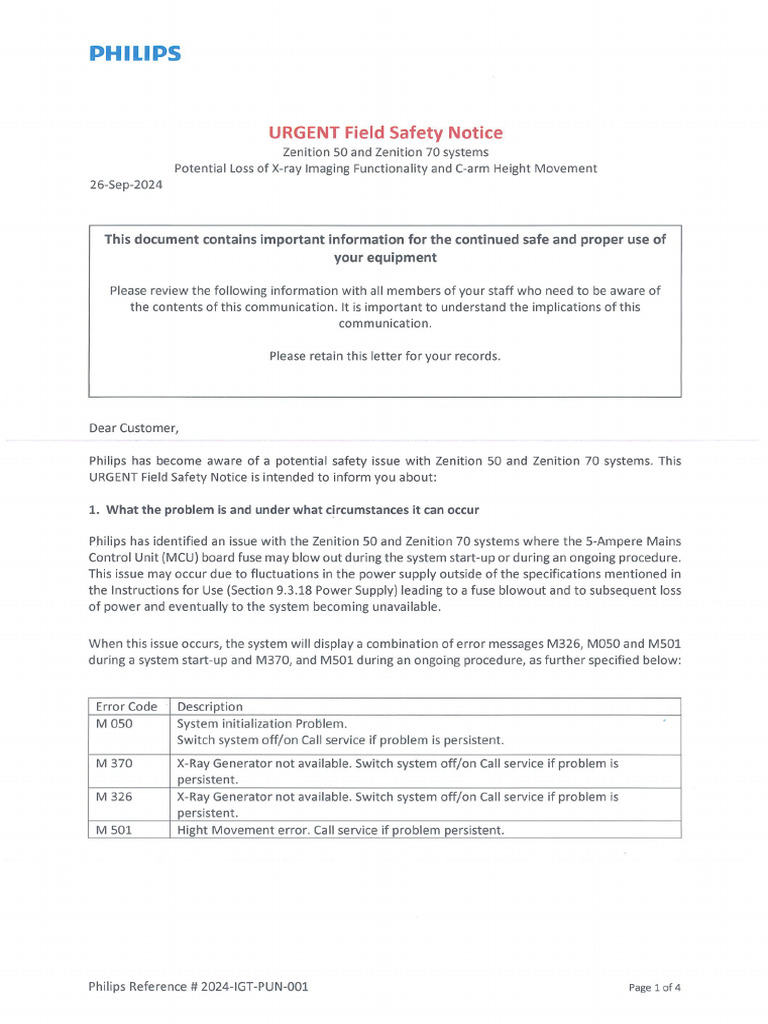 Philips Zenition 50 and Zenition 70 Systems | PDF | Medicine
