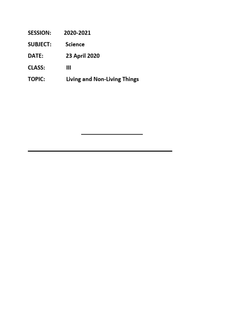 Class 3 Science | PDF
