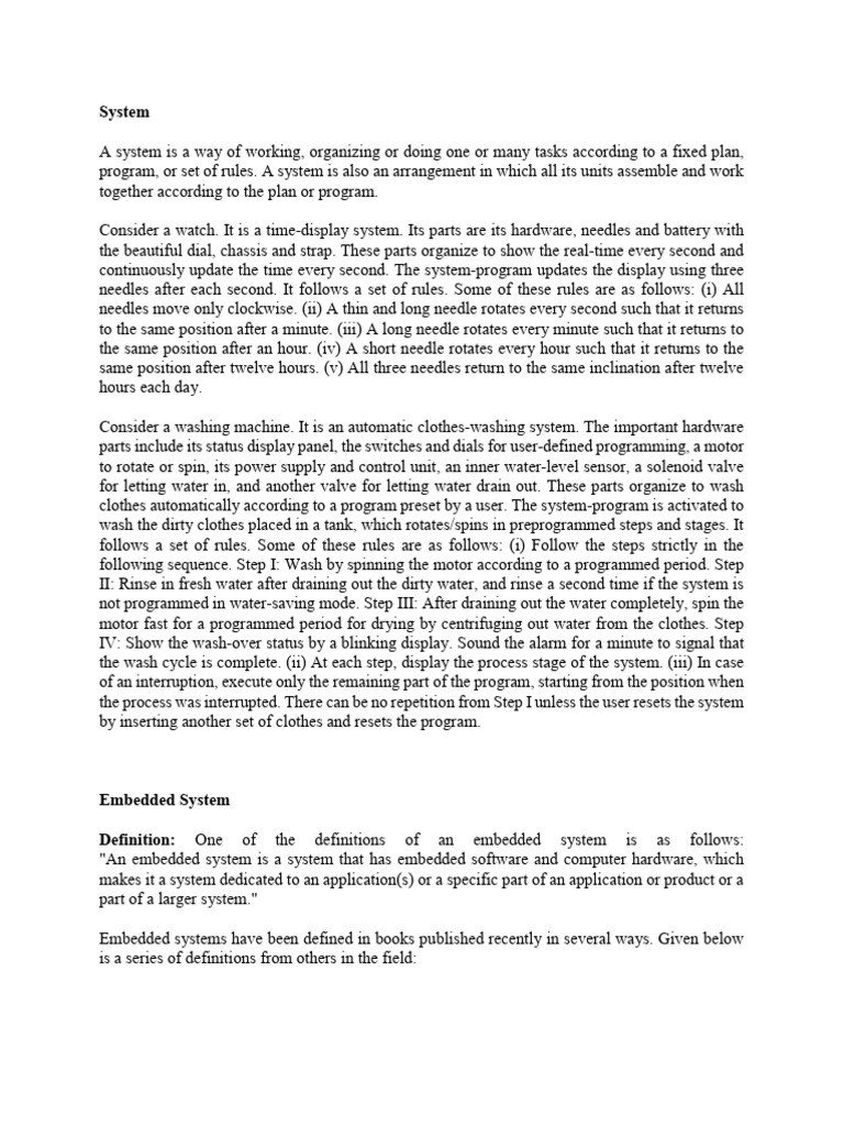Embedded System Notes IT | PDF | Central Processing Unit | Embedded System