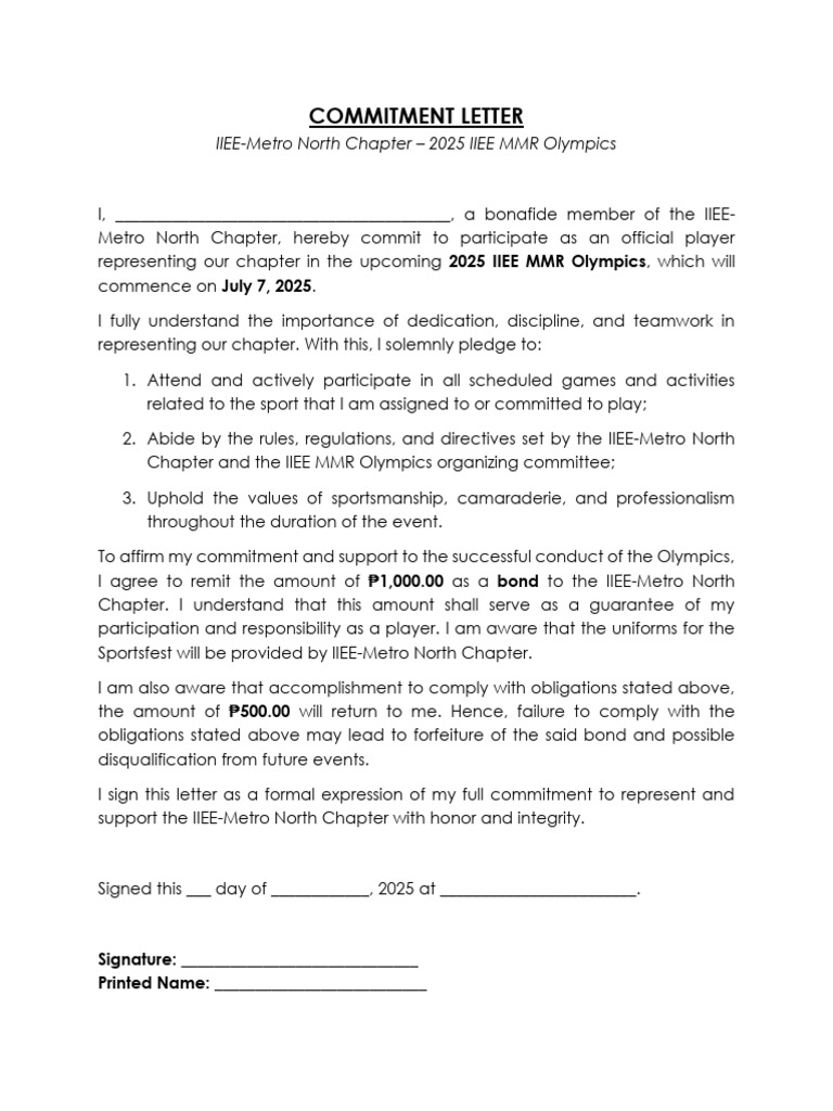 Commitment Letter | PDF