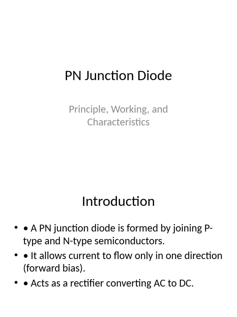 PN Junction Diode | PDF