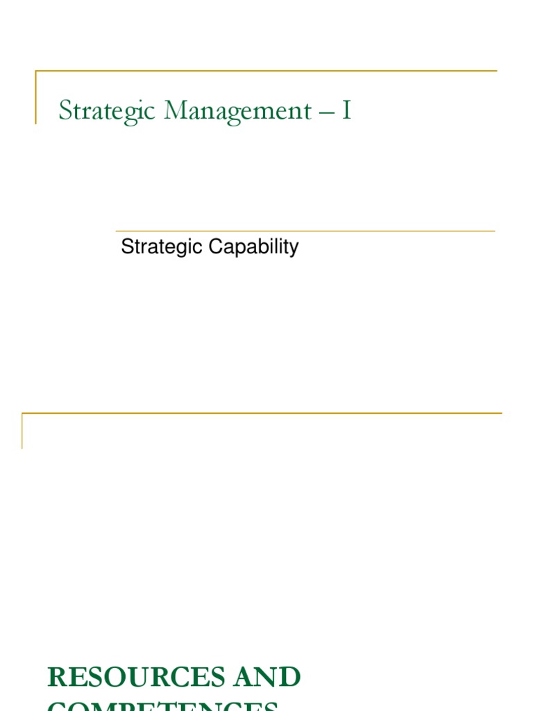 Strategic Capability | PDF | Tacit Knowledge | Strategic Management