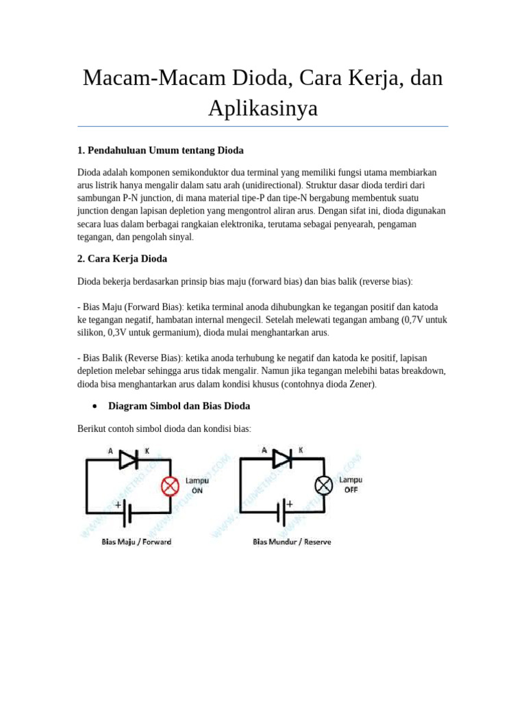 Macam-Macam Dioda Versi Panjang | PDF