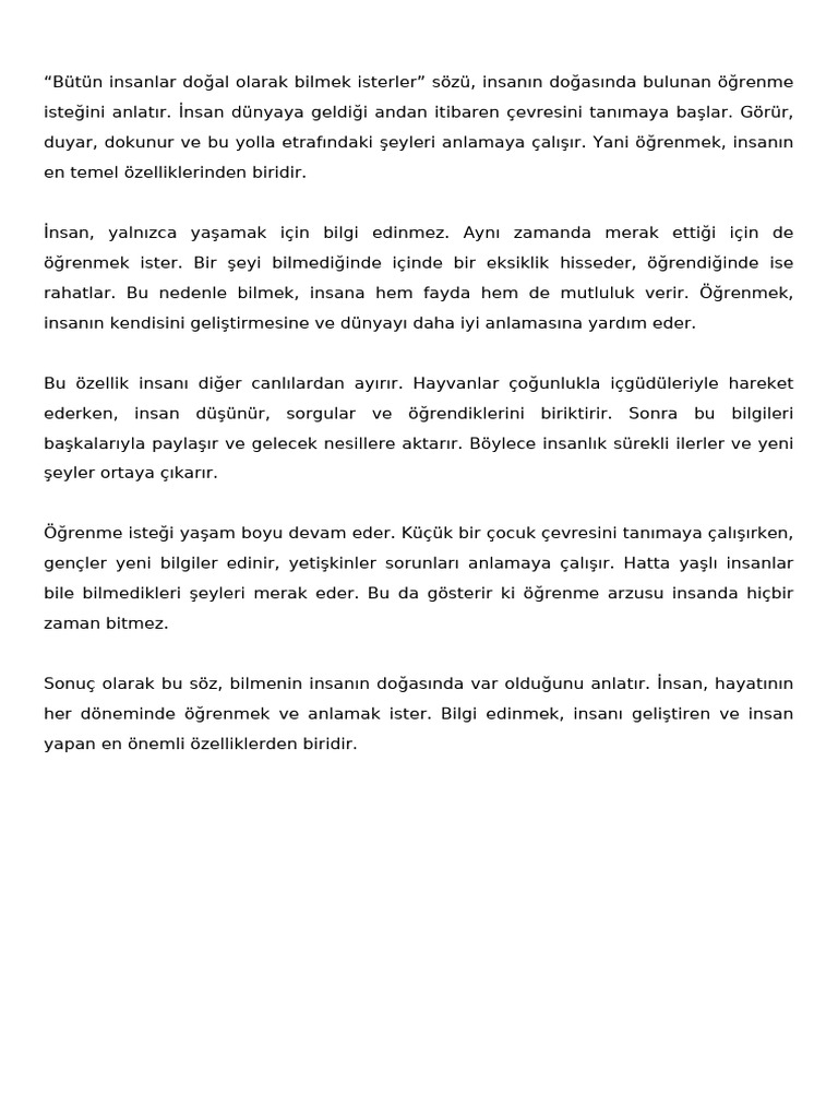 Bilmek Isteme Odevi | PDF