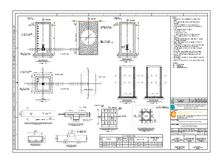 Scour Valve Chamber Drawing | PDF