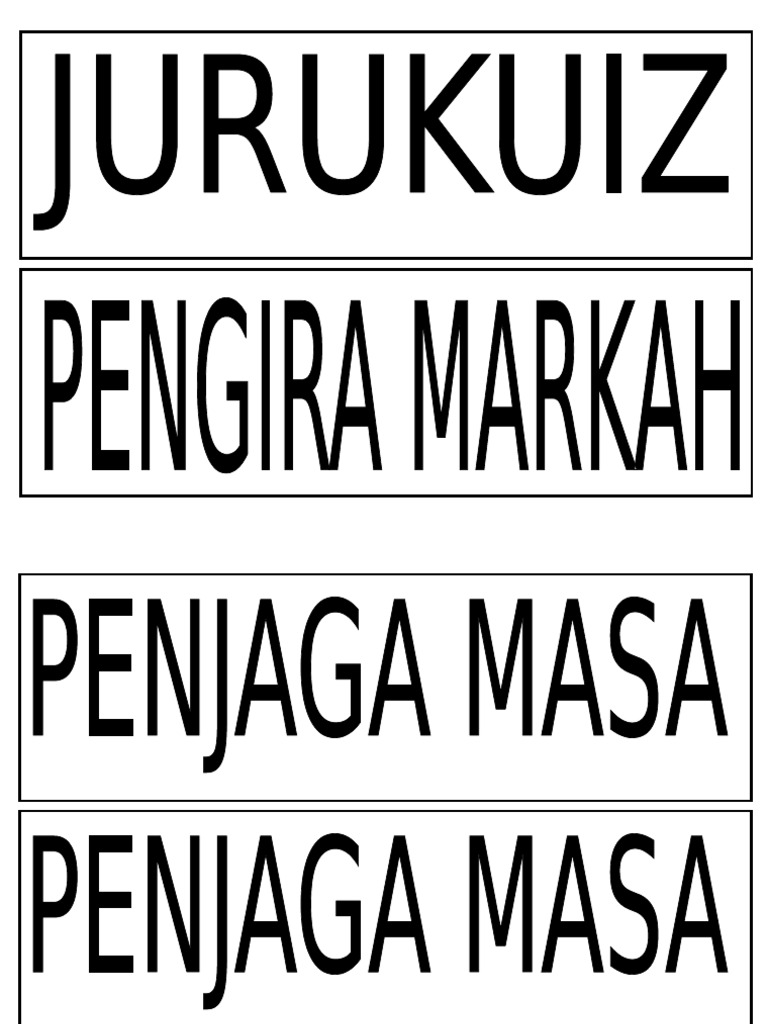 Label Meja Kuiz2017 | PDF