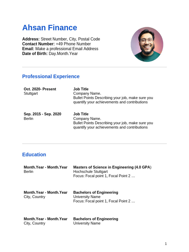 German CV Format Guide | PDF