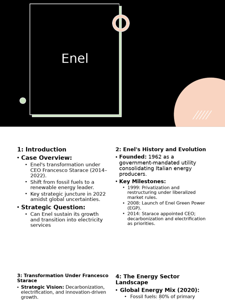Enel | PDF | Renewable Energy | Sustainable Energy