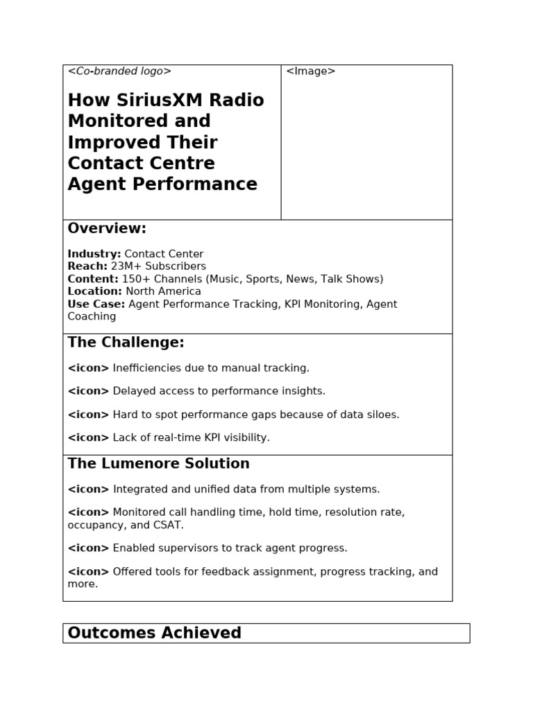 One Pager - SiriusXM Radio | PDF