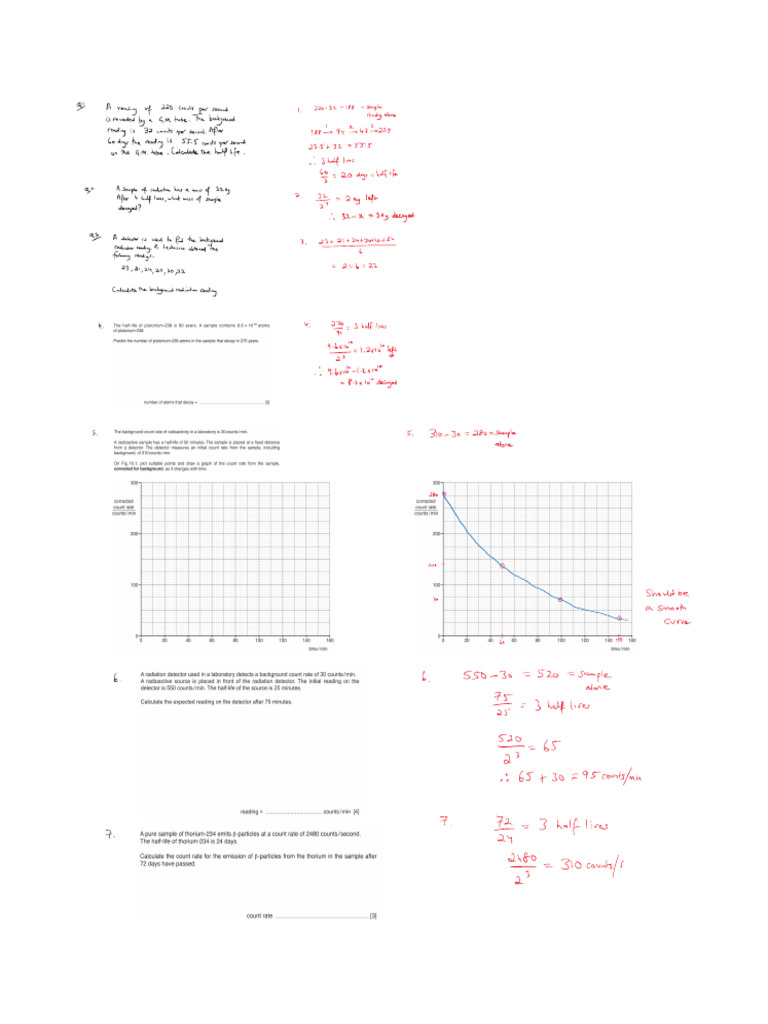 9.5. Half Life Questions | PDF