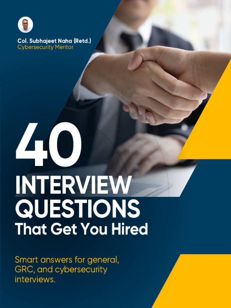 40 Essential Cybersecurity Interview Questions | PDF | Computer ...