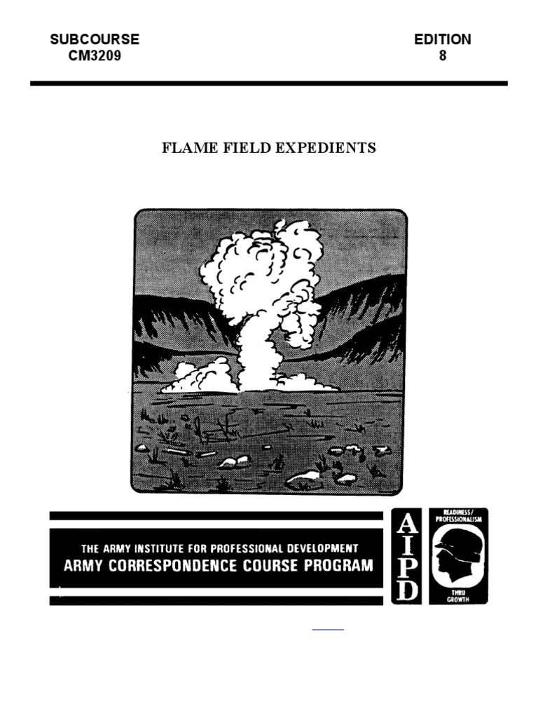 AIPD - CM3209 - Flame Field Expedients | PDF | Gasoline | Explosion