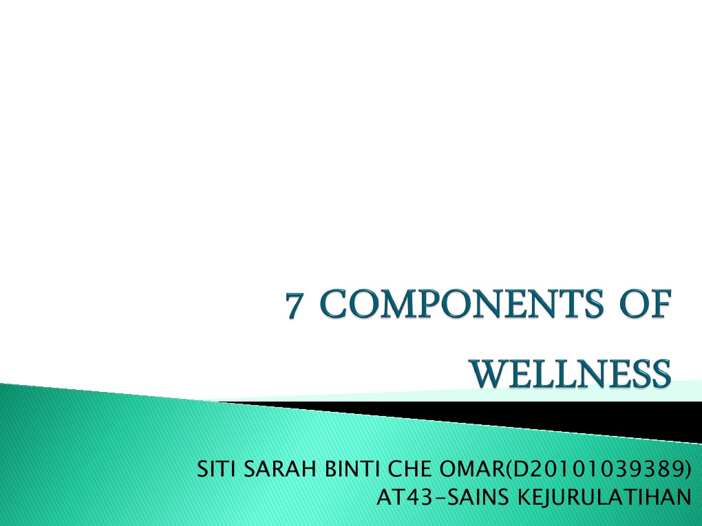 7 Components of Wellness | PDF