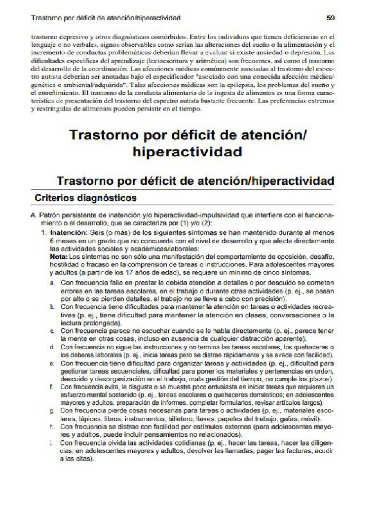 DSM V Tdah | PDF