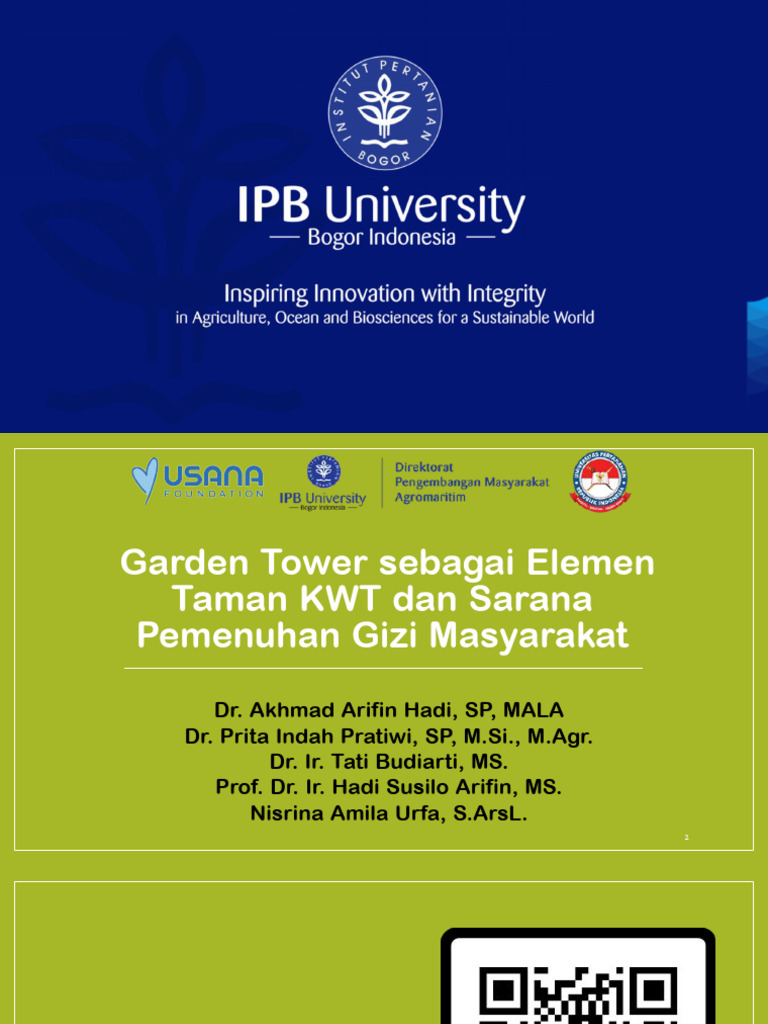 Garden Tower Seminar Nasional IPB (1) | PDF