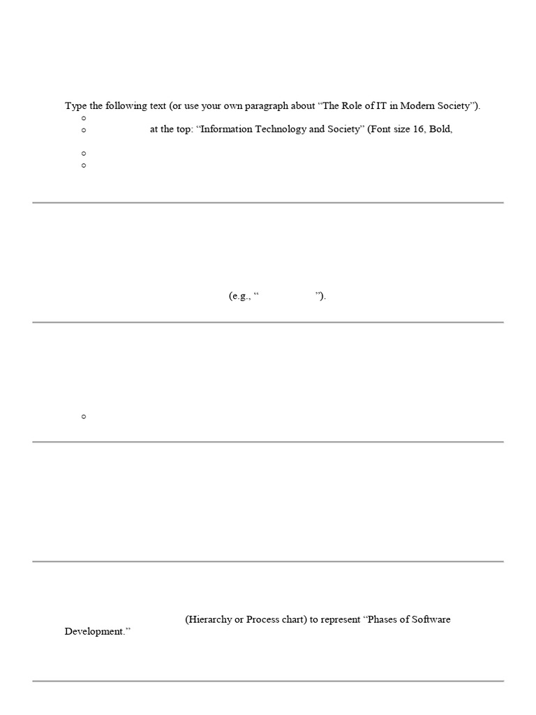 FoC Lab Practical Word Exercise | PDF | Microsoft Word | Computing