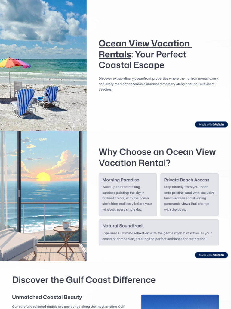 Ocean View Vacation Rentals Your Perfect Coastal Escape | PDF | Coast ...