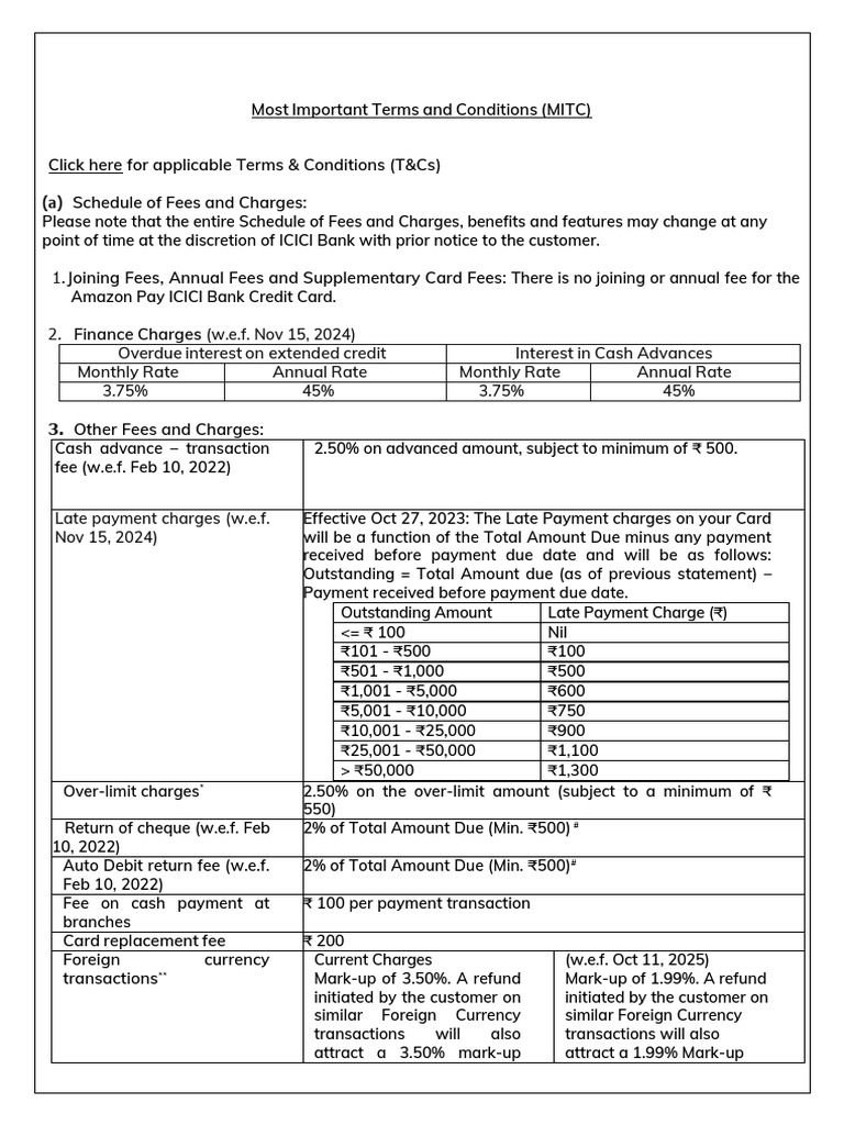 mitc-cc-gk-t | PDF | Credit Card | Debit Card
