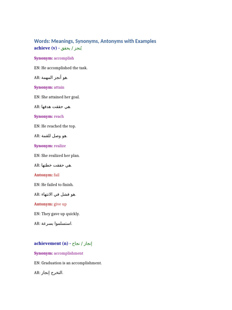 English Words Complete Full | PDF