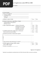 RTI Application Format Sample | PDF