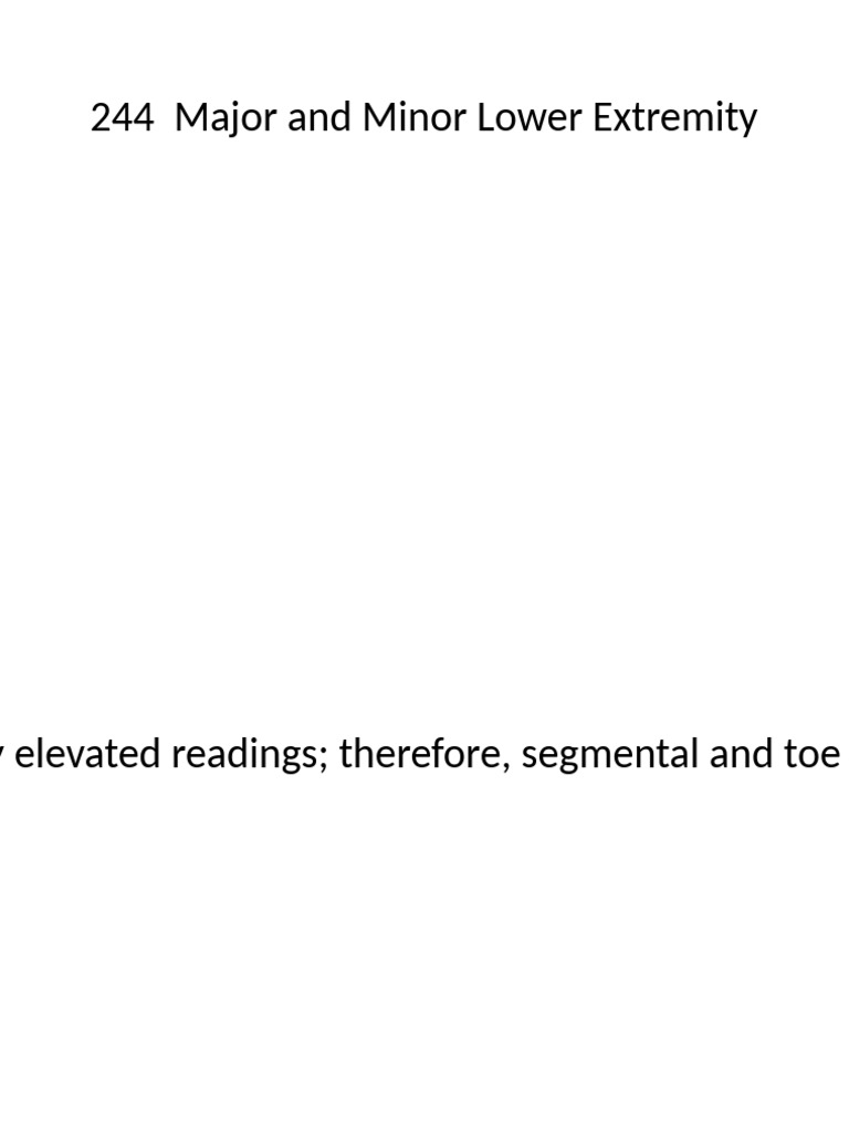 Lower Extremity Artery Assessment Guide | PDF