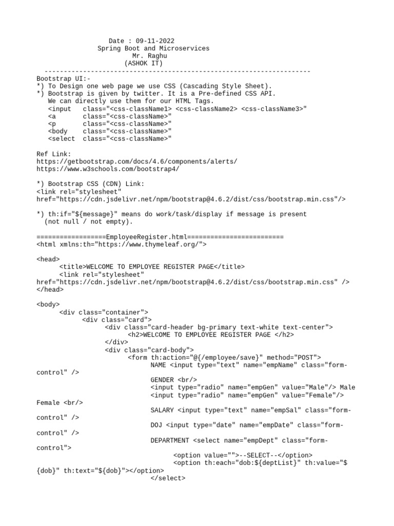 Spring Boot Data Jpa Crud - Pagination and Ui Design | PDF | Computer Programming | Internet