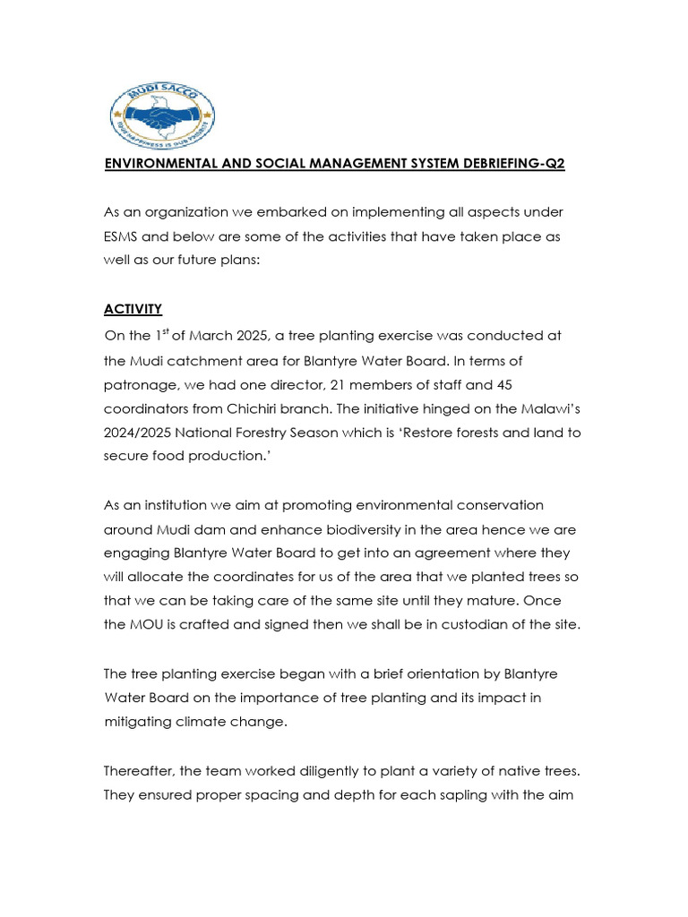 ESMS Debrief 2025 | PDF