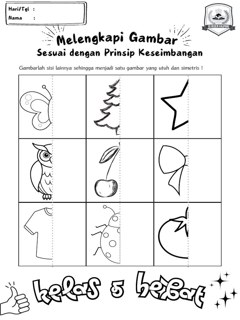 Gambar Simetris untuk Kelas 5 | PDF