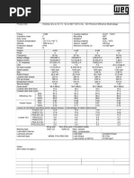 WEG 55kW Motor Data Sheet | PDF