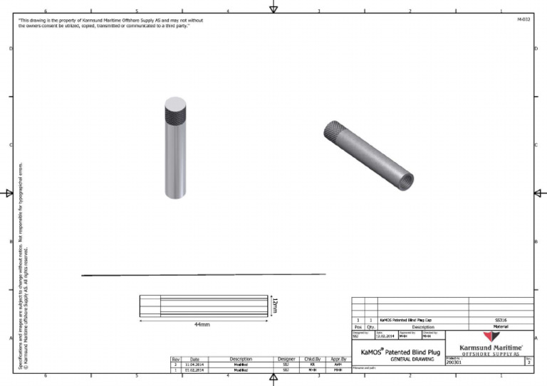 KaMOS Patented Blind Plug Specifications | PDF
