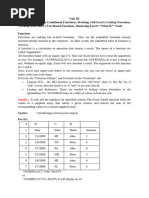 IGCSE Excel Formulas and Functions Guide | PDF | Rounding | Numbers