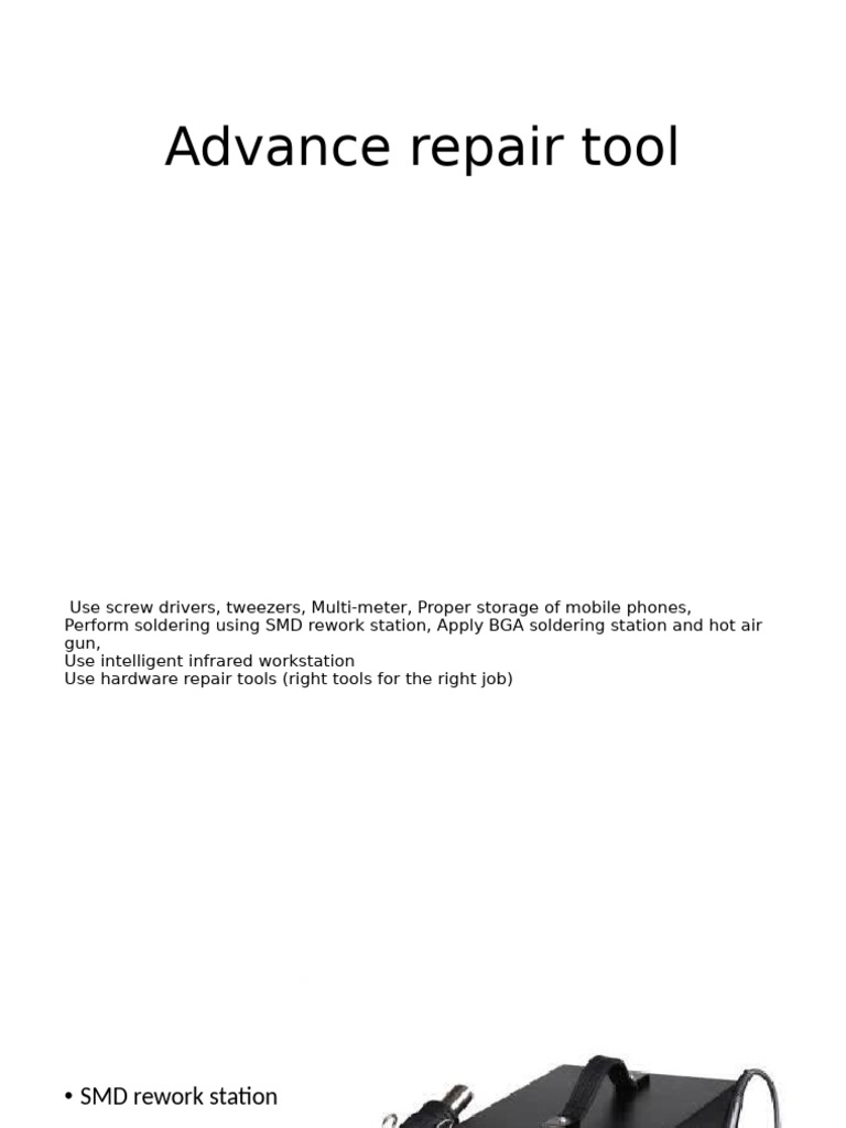 Advance Repair Tool. DIT | PDF