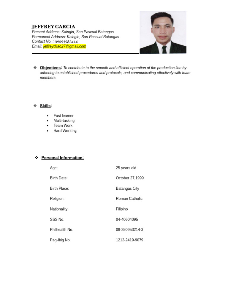 Jeffrey Resume | PDF
